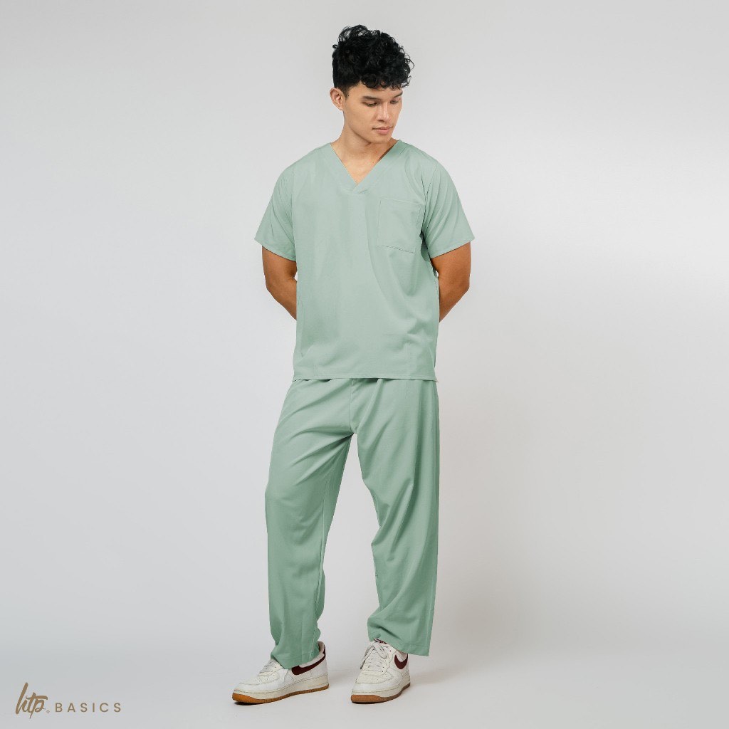 HTP basics unisex 5 pockets scrub suit, Men's Fashion, Activewear on ...
