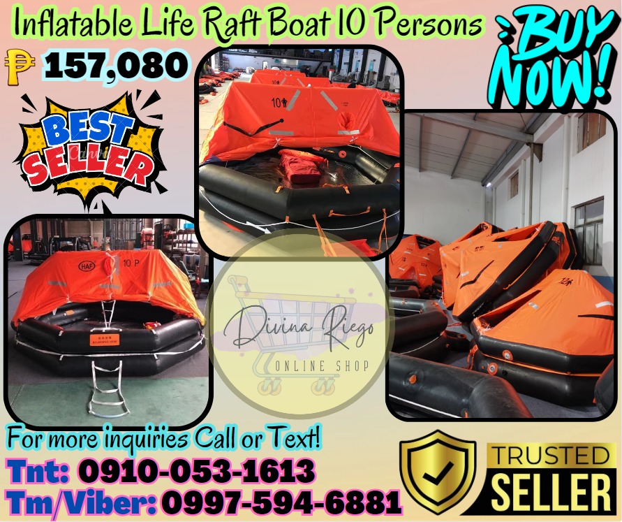 Inflatable yacht life raft with 10 Persons Pax., Sports Equipment ...