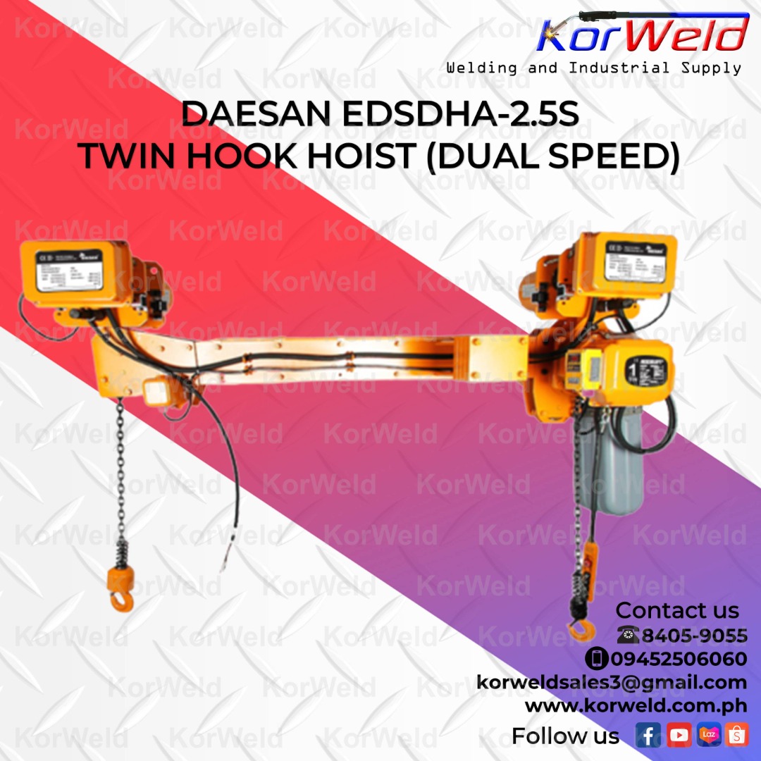Inverter Twin Hook Hoist 2.5Ton (DAESAN), Commercial & Industrial ...