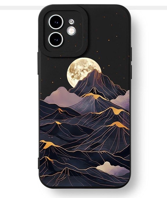 iPhone moon and mountain black phone case, Mobile Phones & Gadgets ...