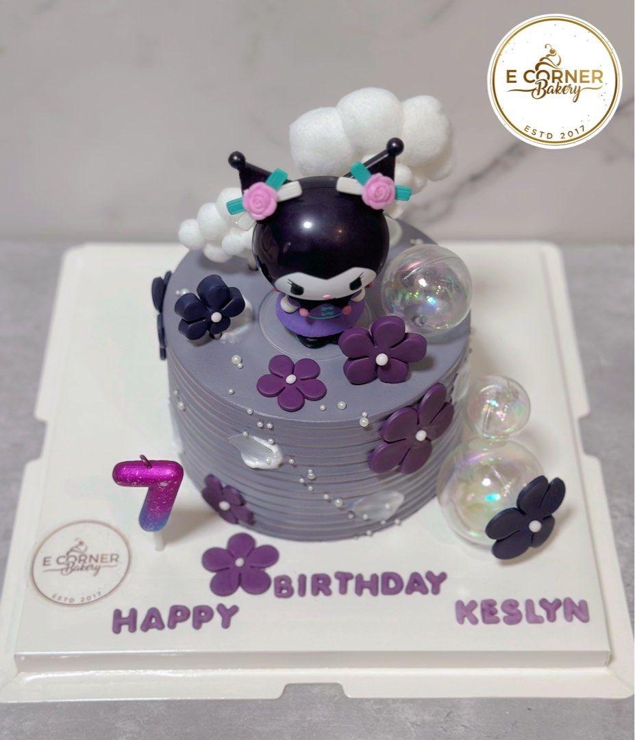 Kuromi design cake, Food & Drinks, Homemade Bakes on Carousell
