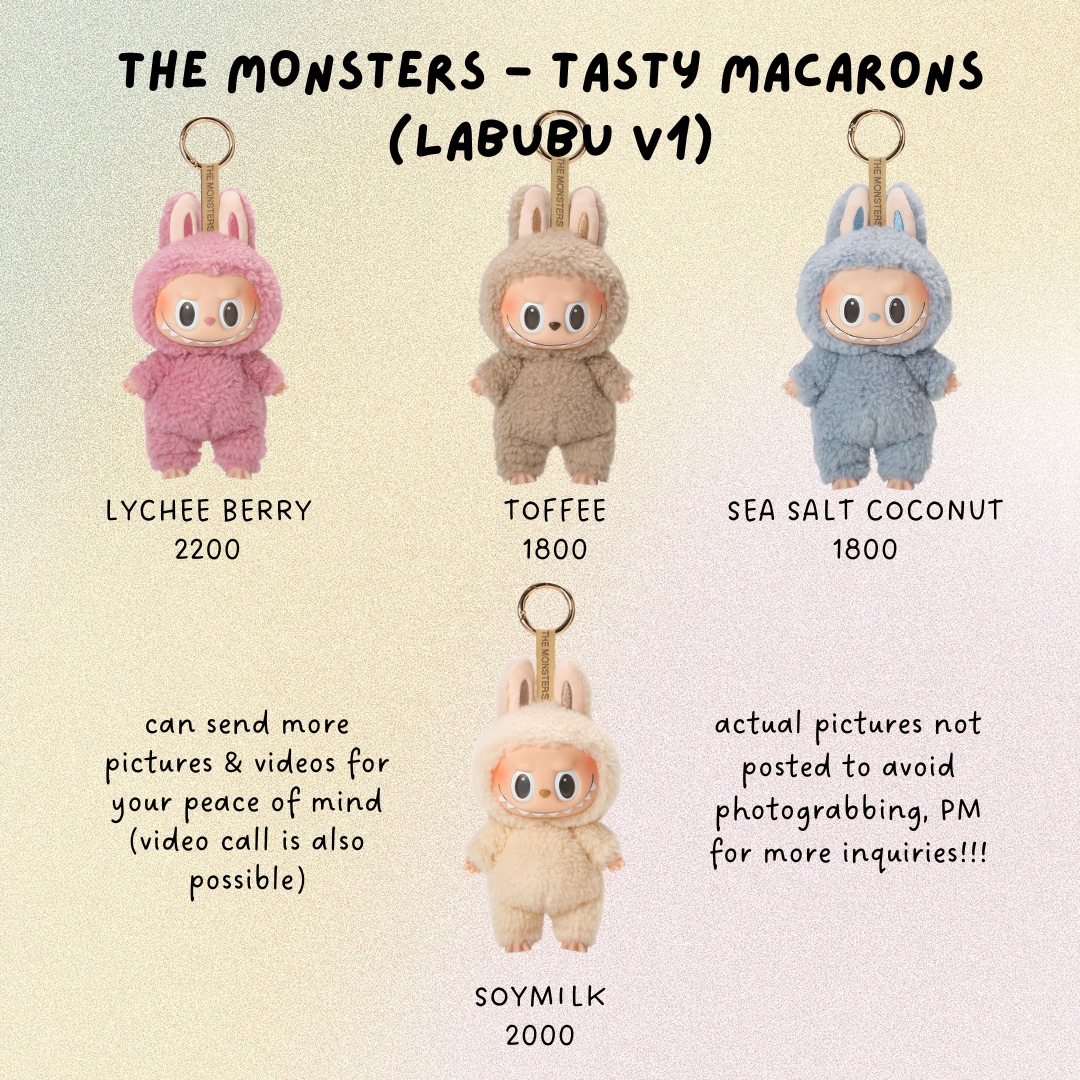 LABUBU V1 Exciting Macaron (Lychee Berry, Soymilk, Toffee, Sea Salt ...