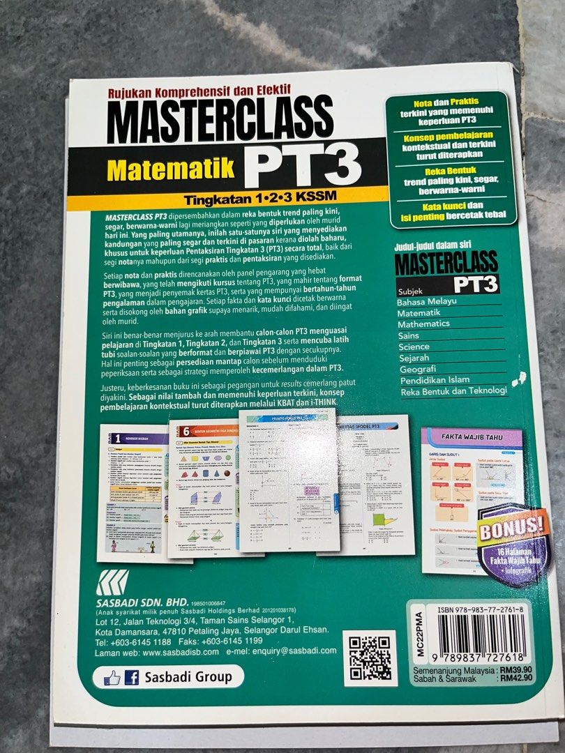 Master class PT3 Mathematic, Hobbies & Toys, Books & Magazines ...