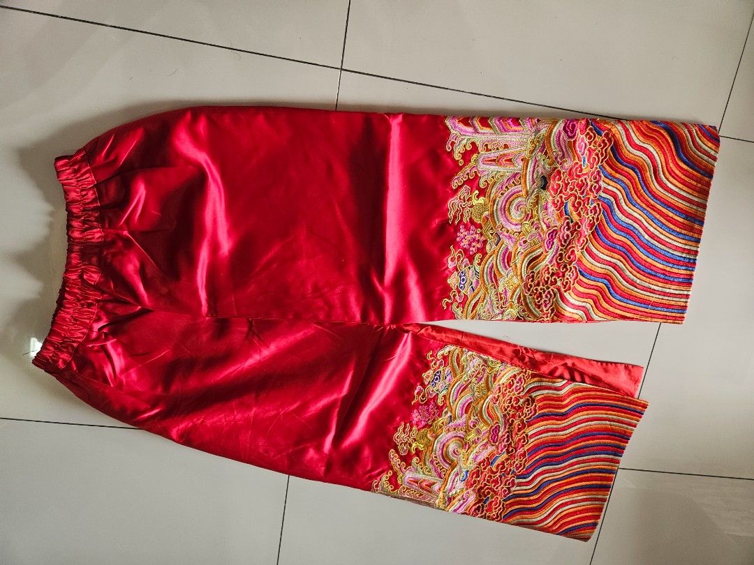 Men Chinese Traditional Wedding Longpao Kwa Kua 龙袍 褂, Men's Fashion ...