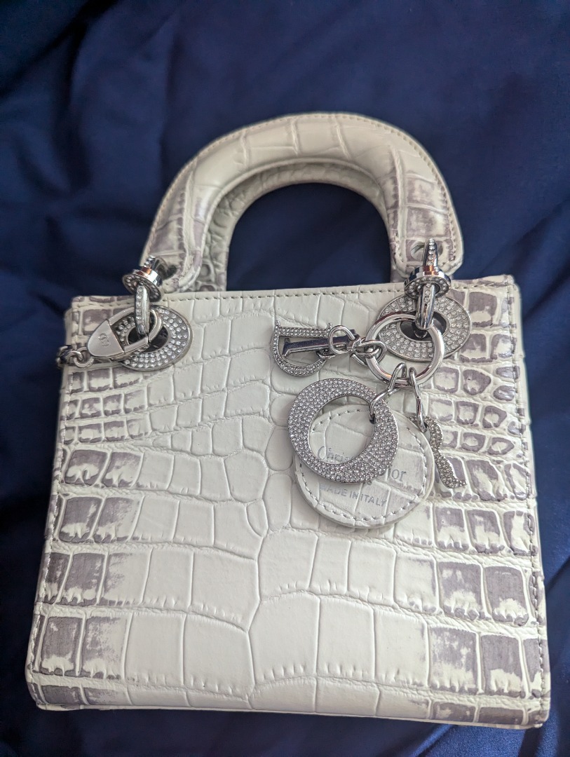 Mini Lady Dior Himalayan, Luxury, Bags & Wallets on Carousell
