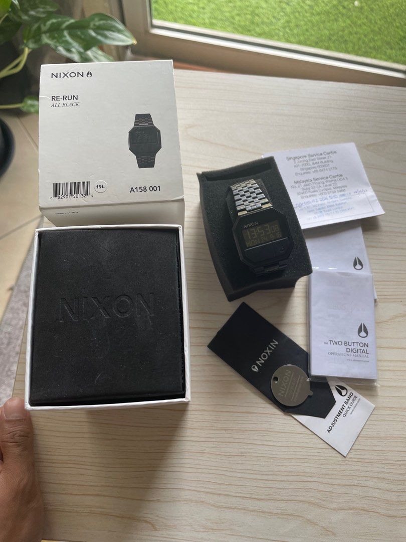 Nixon ReRun All Black A158-001, Men's Fashion, Watches & Accessories ...