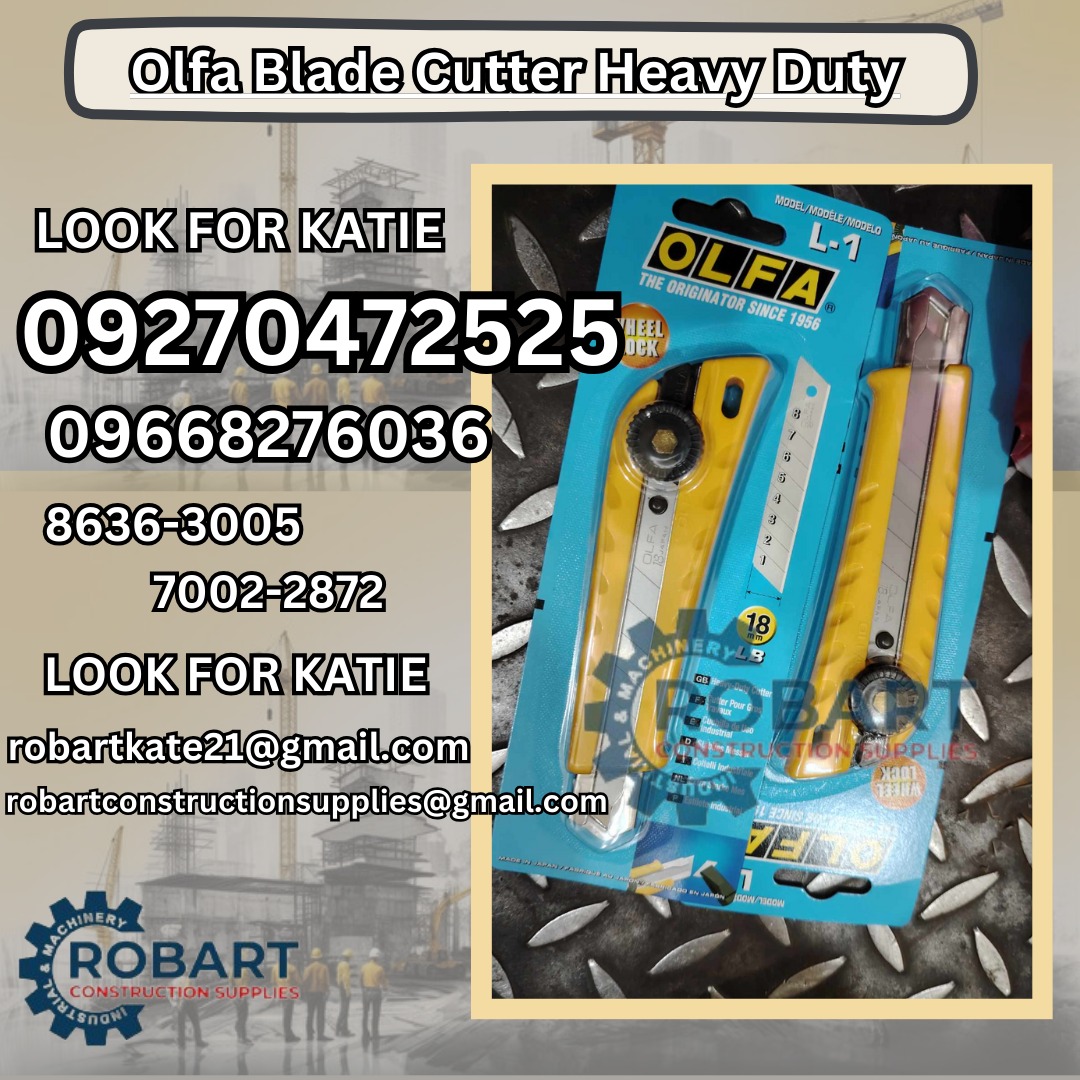 Olfa Blade Cutter Heavy Duty, Commercial & Industrial, Construction Tools & Equipment on Carousell