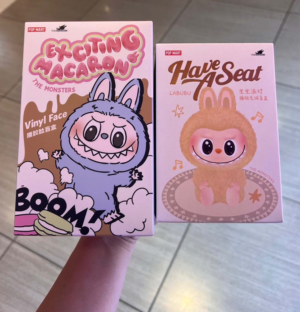 Popmart Labubu Exciting Macaron & Have a Seat, Hobbies & Toys, Toys ...