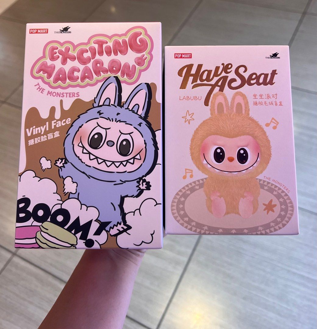 Popmart Labubu Exciting Macaron & Have a Seat, Hobbies & Toys, Toys ...