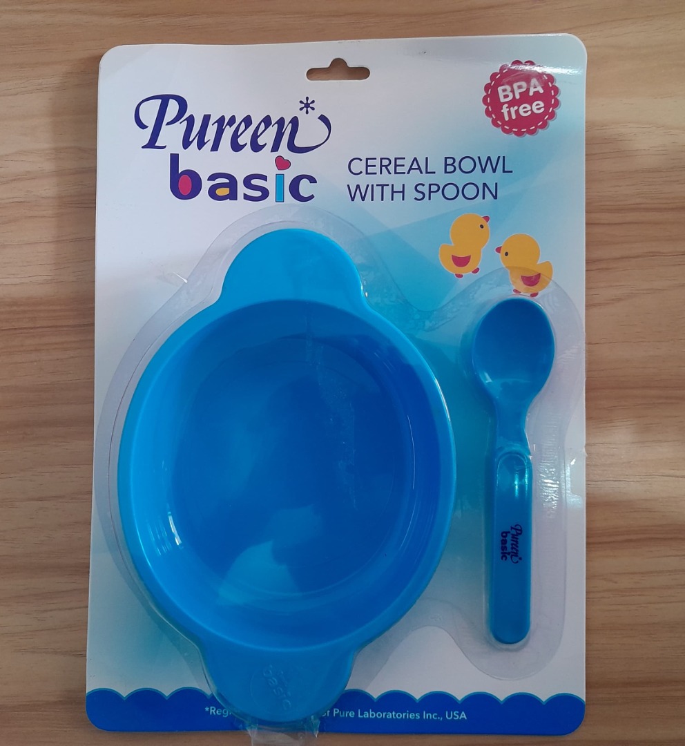 PUREEN BASIC CEREAL BOWL WITH SPOON, Babies & Kids, Nursing & Feeding ...