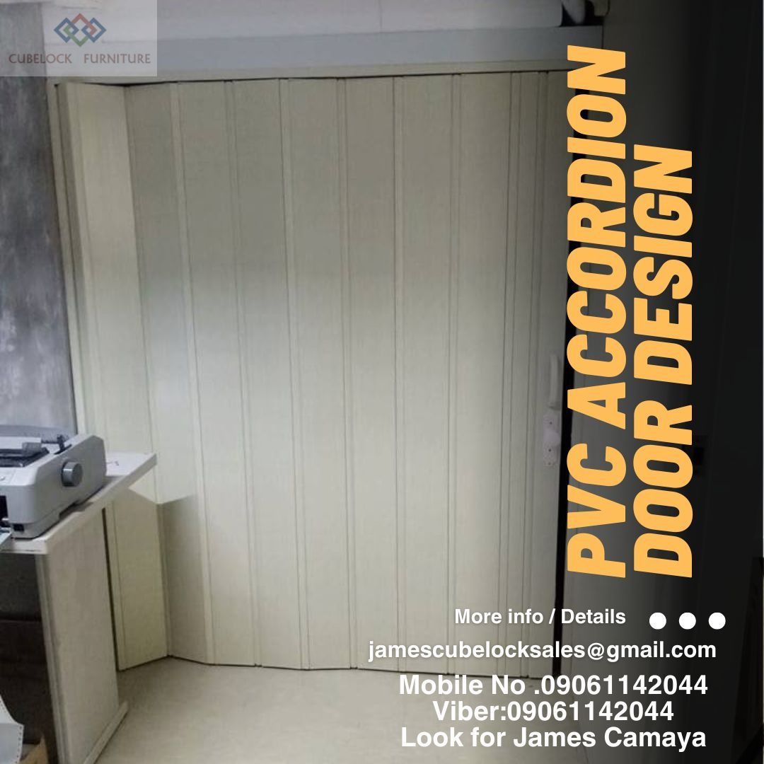 PVC Accordion Sliding Door Design, Furniture & Home Living, Furniture ...