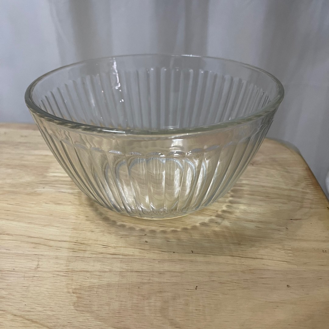Pyrex 7402-S Clear Ribbed Mixing Bowl - 6 CUP - 1.5L, Furniture & Home ...