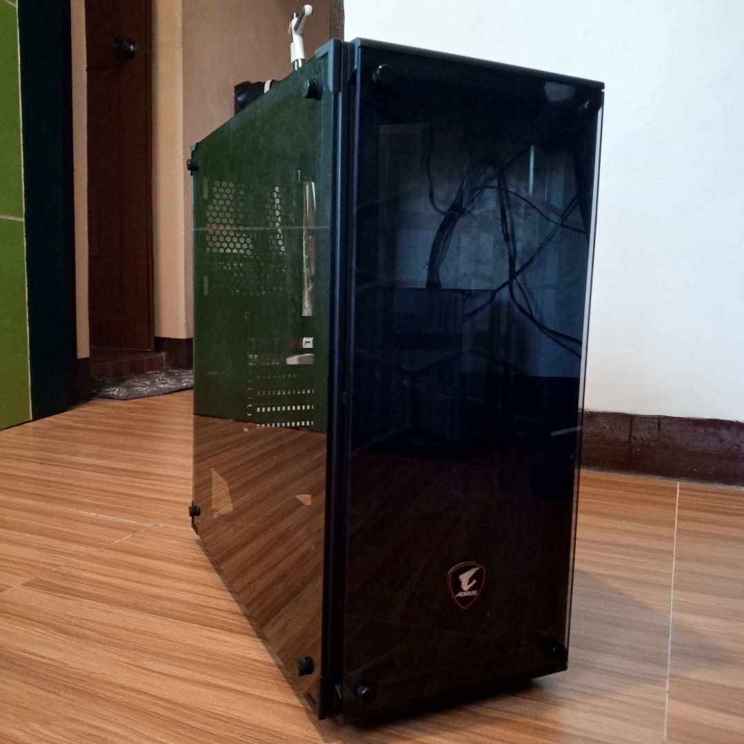 Rakk Hawani Mid Tower Tempered Glass Black Support ATX, MATX, ITX ...