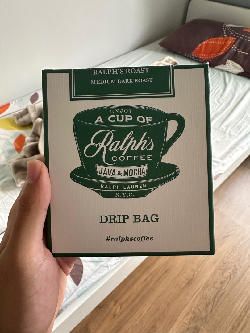 Ralph Lauren Roast Medium Dark Roast Java & Mocha Coffee Drip Bag, Food & Drinks, Beverages on ...