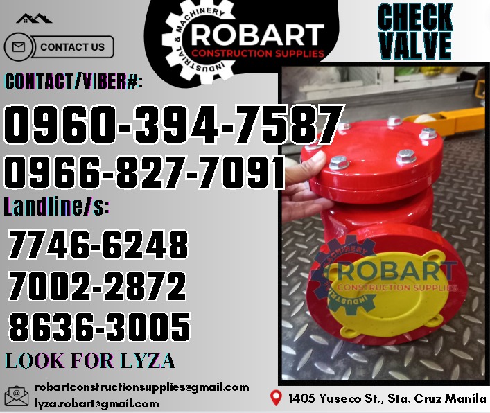 Red Check Valve, Commercial & Industrial, Construction Tools ...
