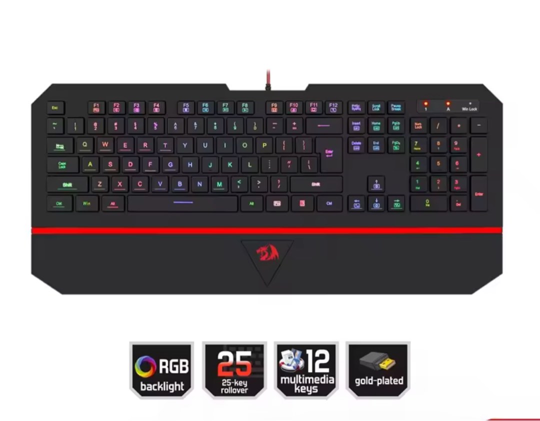 Red Dragon Gaming Keyboard, Computers & Tech, Parts & Accessories ...