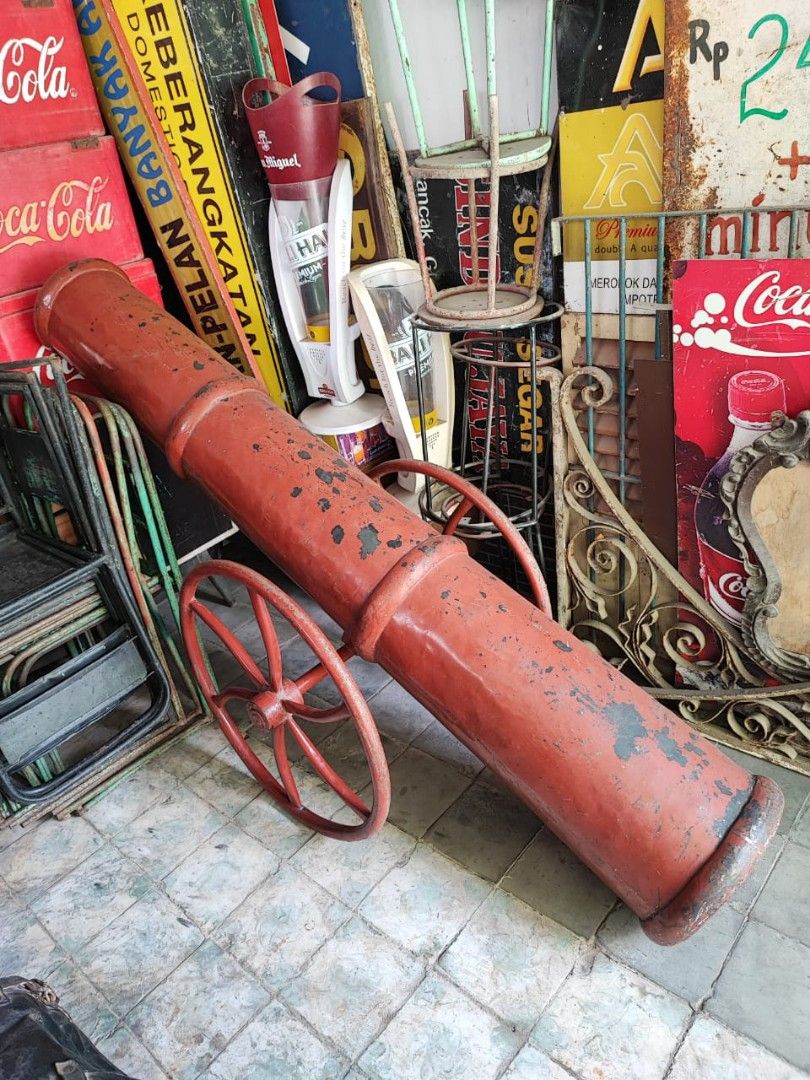 Replika Meriam Antik Besi Solid Ukuran Jumbo Pjg 188cm, Antik, Pajangan ...