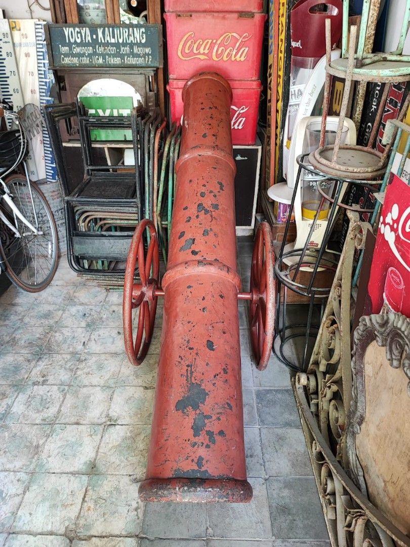 Replika Meriam Antik Besi Solid Ukuran Jumbo Pjg 188cm, Antik, Pajangan ...