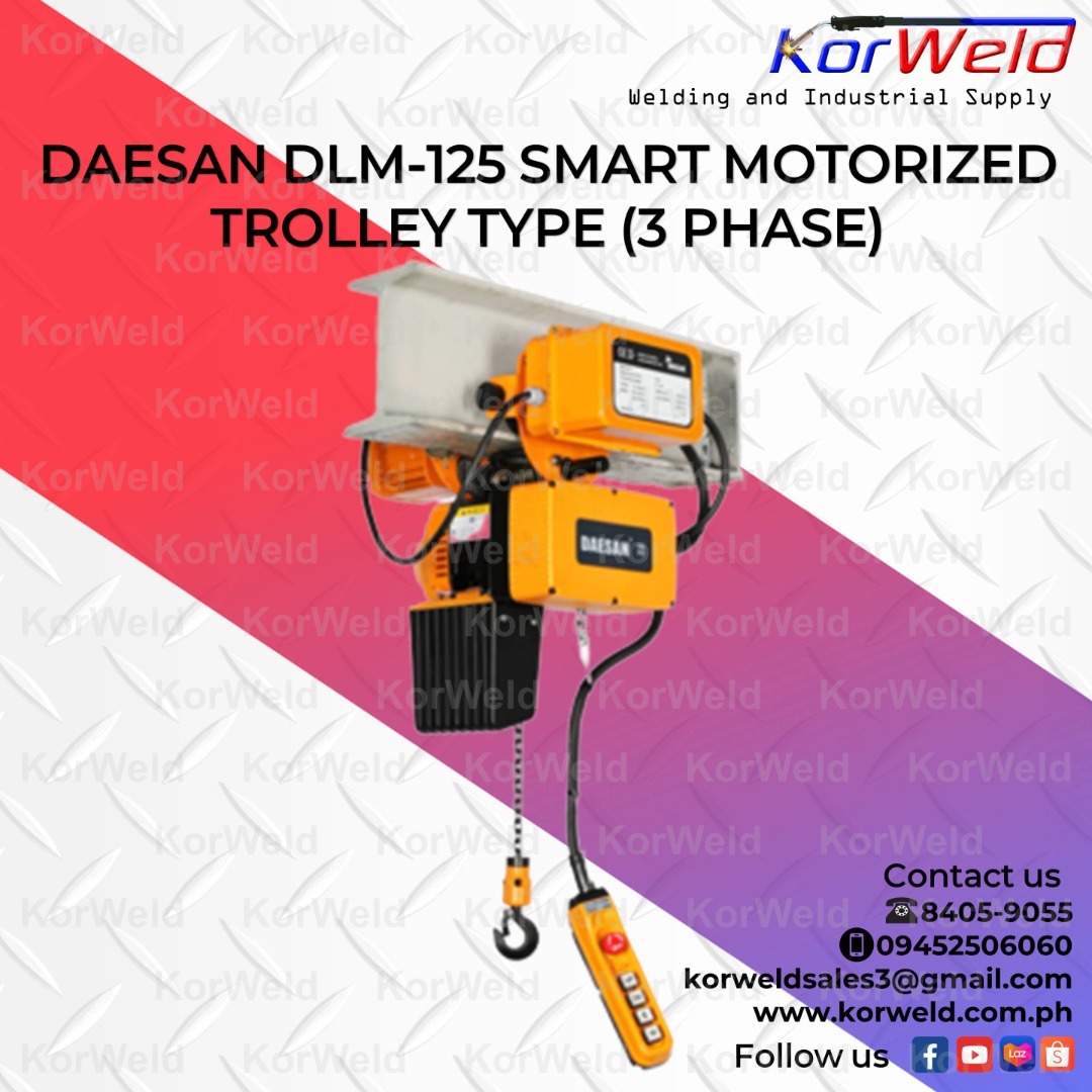 Smart Motorized Hoist Trolley DLM-125 (DAESAN), Commercial & Industrial ...