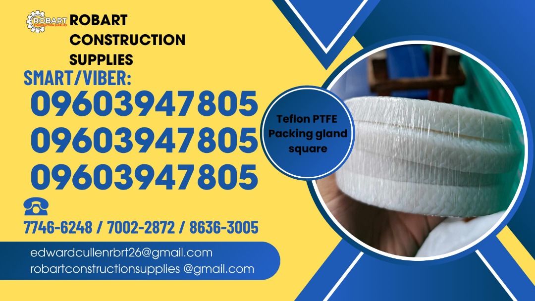 Teflon PTFE Packing gland square Size: 1/2", Commercial & Industrial ...