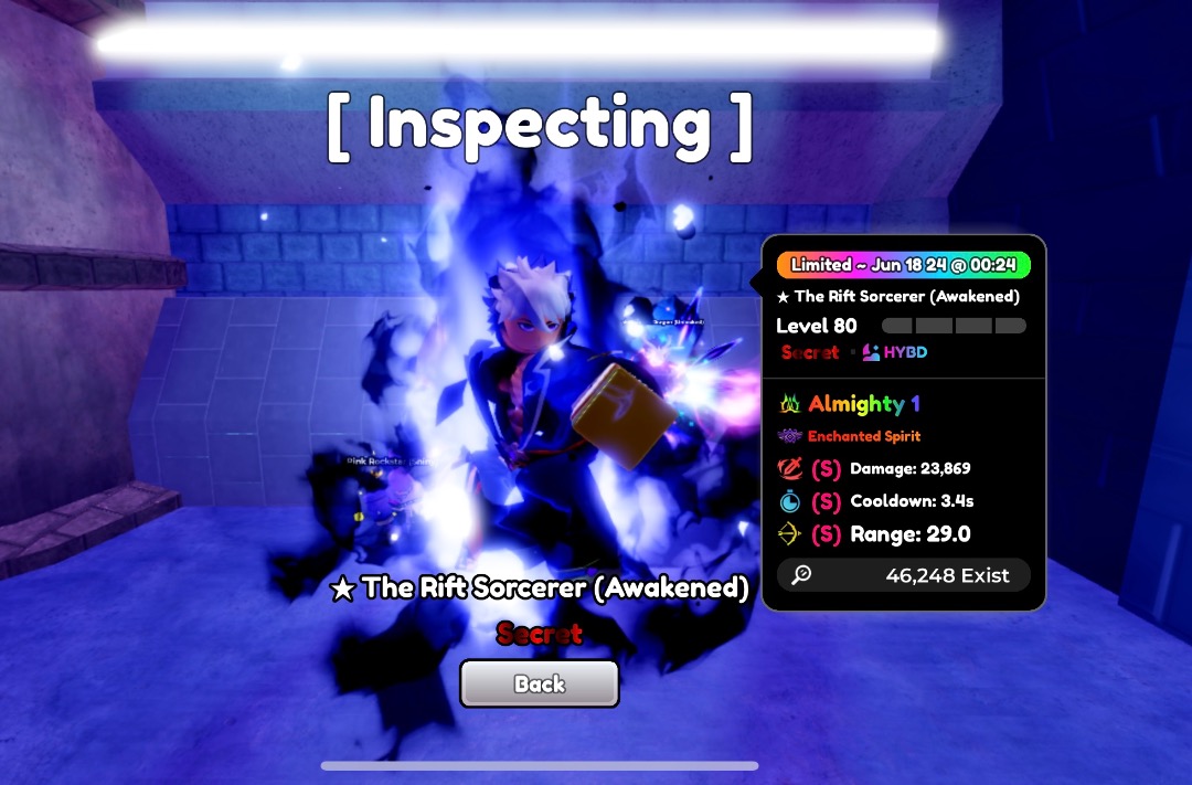 The Rift Sorcerer Evo Almighty S+S+S+ Stats | Anime Denfender, Video ...