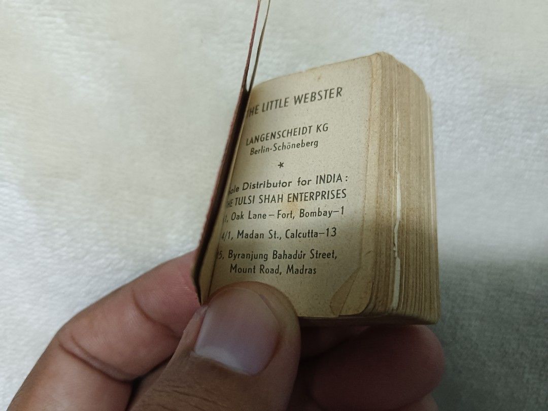 Tiny book small book dictionary Webster 1957 rare vintage lama classic ...