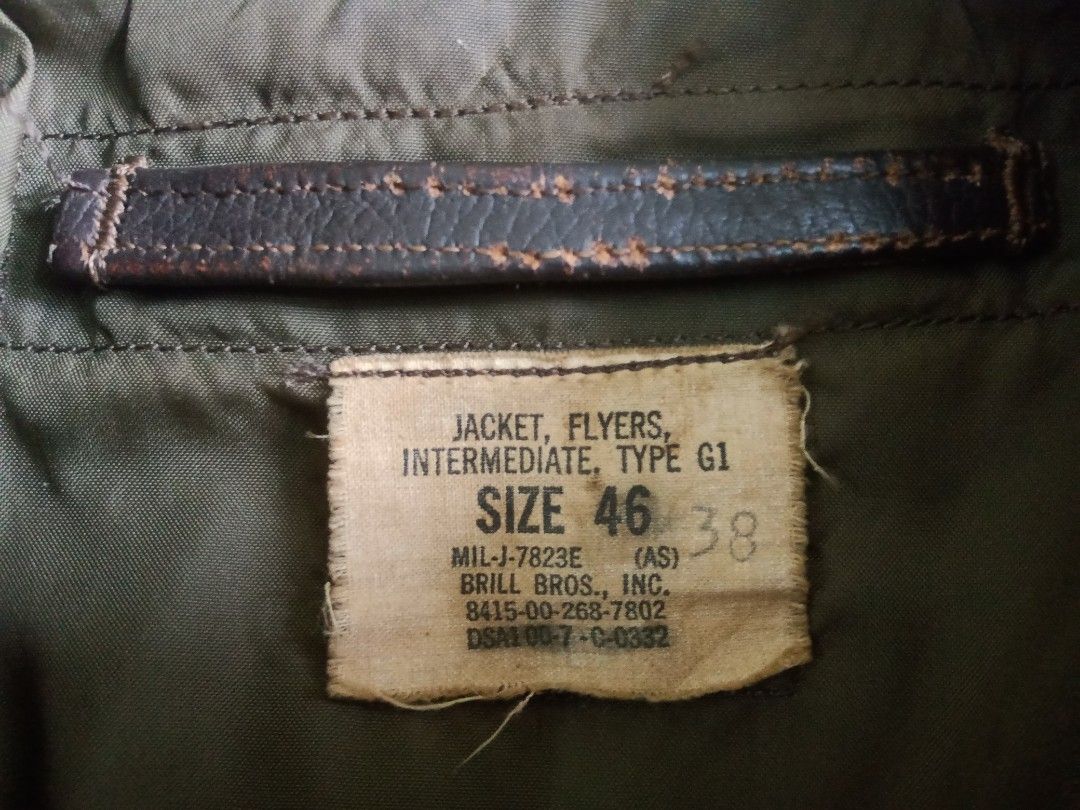 USN TYPE G-1 US NAVY JACKET FLYER INTERMEDIATE FLIGHT BOMBER JACKET ...