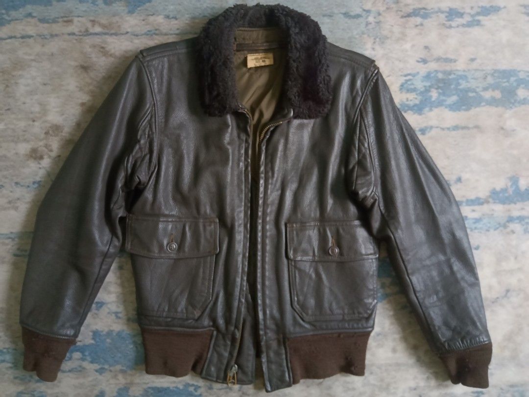 USN TYPE G-1 US NAVY JACKET FLYER INTERMEDIATE FLIGHT BOMBER JACKET ...