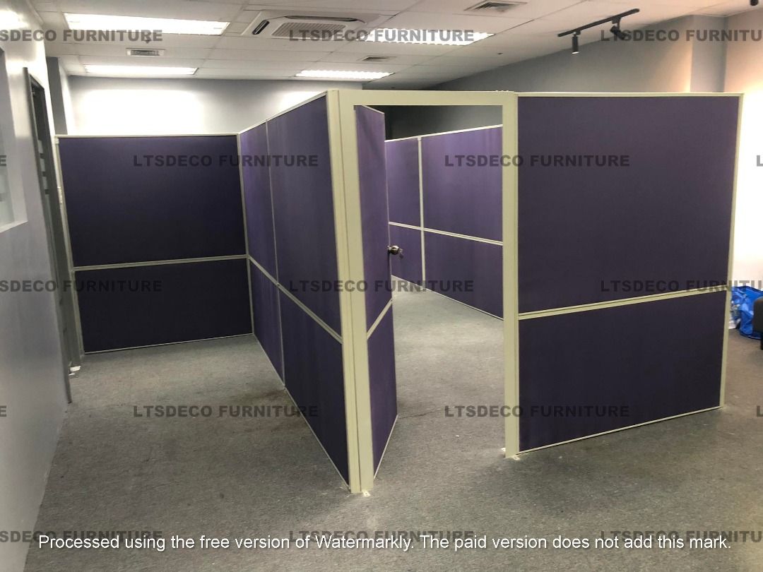 wall panel dividers office partition with doors, Furniture & Home ...