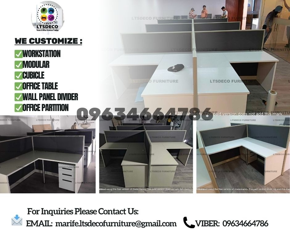 WORKSTATION CALL CENTER TABLE OFFICE PARTITION, Furniture & Home Living ...