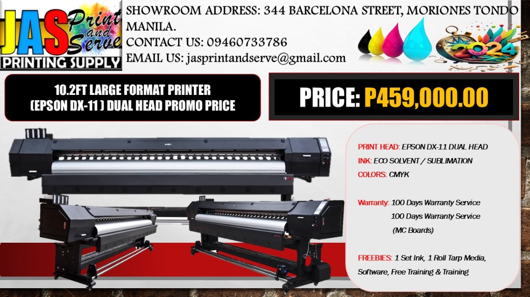 10FT Promo PRICE! Large Format Printer Machine, Eco Solvent Printer ...