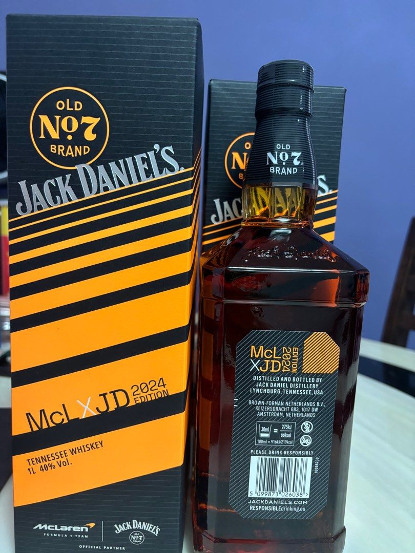 1 LITRE JACK DANIEL MCLAREN EDITION 2024, Food & Drinks, Alcoholic Beverages on Carousell