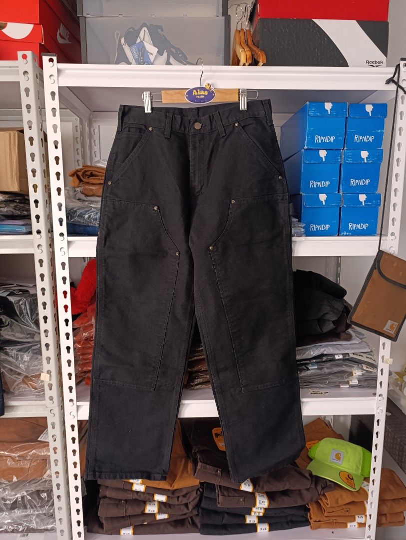𝐂𝐚𝐫𝐡𝐚𝐫𝐭𝐭 𝐁𝟏𝟑𝟔 𝐃𝐨𝐮𝐛𝐥𝐞 𝐊𝐧𝐞𝐞 𝐏𝐚𝐧𝐭𝐬 - 𝐁𝐥𝐚𝐜𝐤 🔥, Men's Fashion, Bottoms ...