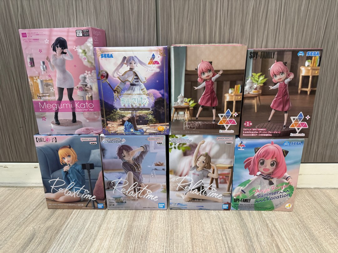 (全新$800全走) 闊盒 spy family Anya 安妮亞 Relax time 我推的孩子 MeM 葬送的芙莉蓮, 興趣及遊戲 ...