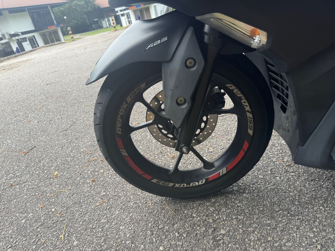Aerox v1 rim n tyre, Motorcycles, Motorcycle Accessories on Carousell