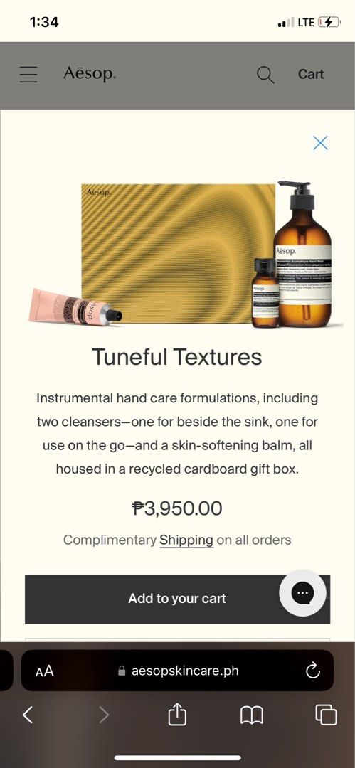 Aesop Tuneful Textures, Beauty & Personal Care, Hands & Nails on Carousell