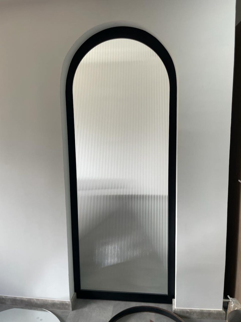 Fluted Panel Sliding Door with Arched Design, Furniture & Home Living ...