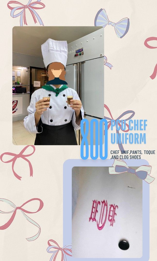 Chef uniform PCU SCHOOL, Furniture & Home Living, Home Improvement ...