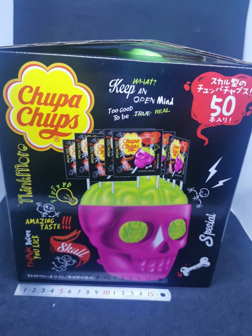 CHUPA CHUPS Halloween 3D Skull & Brain Lollipop Bucket Limited Edition ...