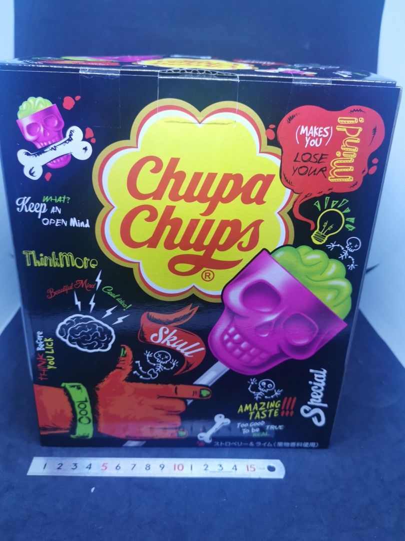 CHUPA CHUPS Halloween 3D Skull & Brain Lollipop Bucket Limited Edition ...