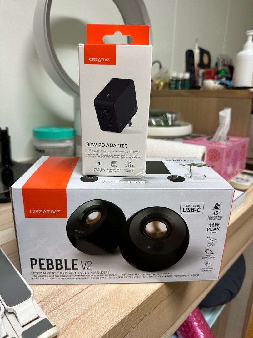 Creative Pebble V2 + 30W PD Adapter, Audio, Soundbars, Speakers ...
