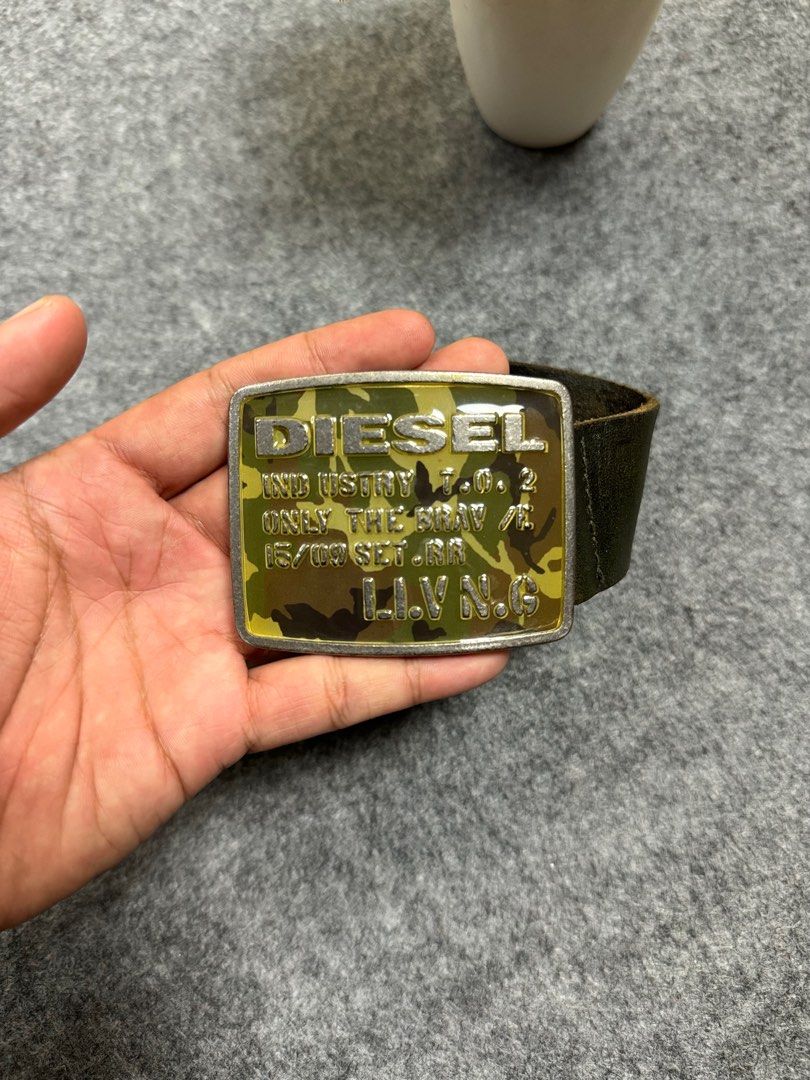 DIESEL Camo Original Belt (size 34inch), Luxury, Accessories on Carousell