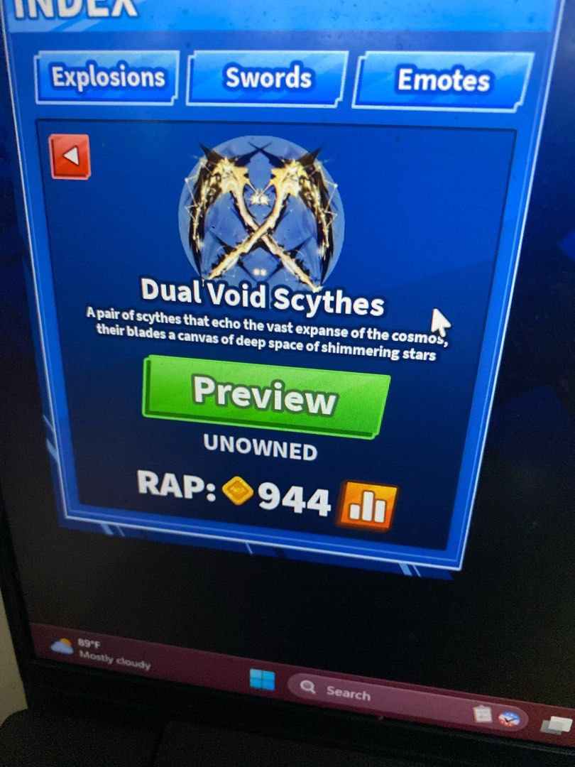 DUAL VOID SCYTHE BLADE BALL, Video Gaming, Video Games, Others on Carousell