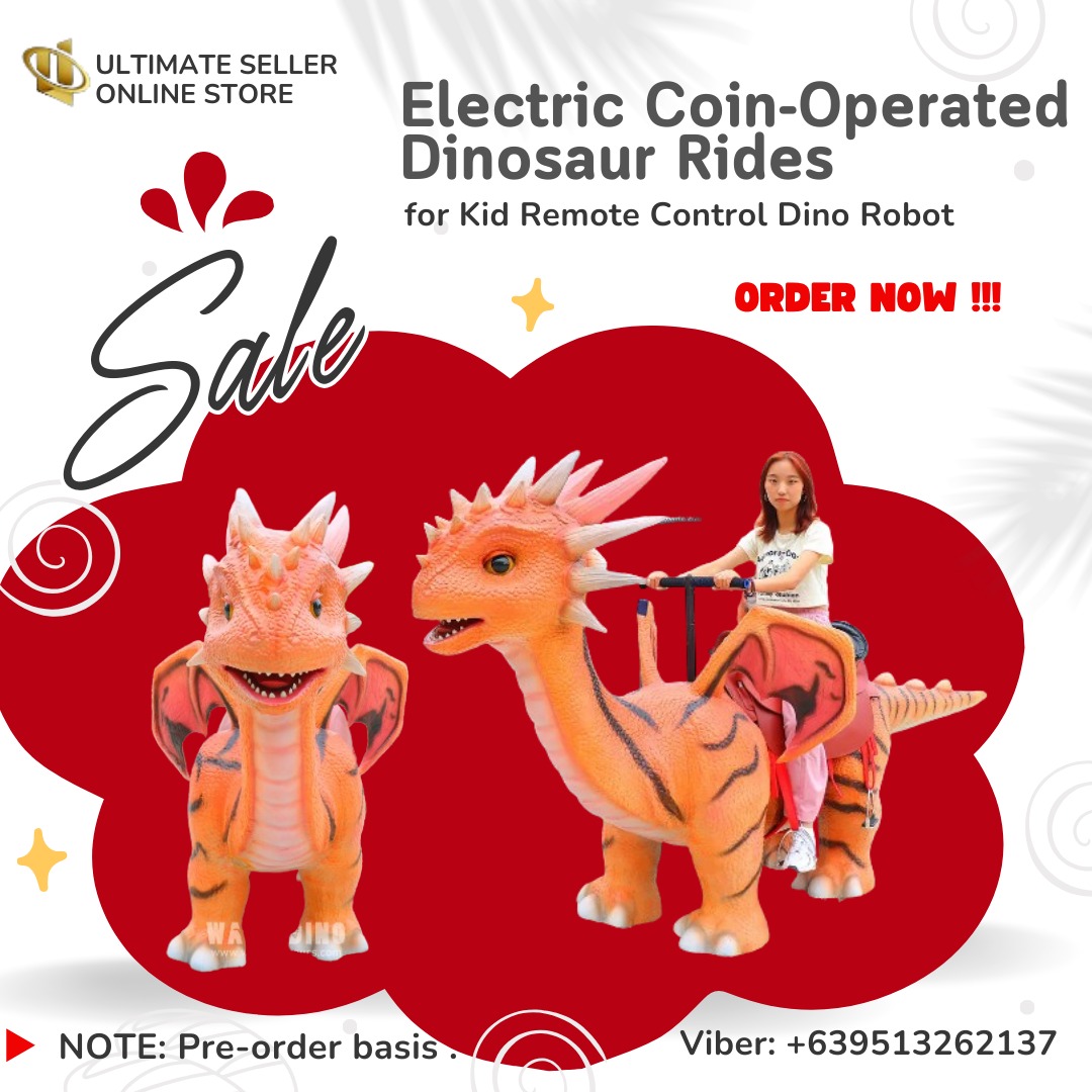 Electric Coin-operated Dinosaur Rides for Kid Remote Control Dino Robot ...