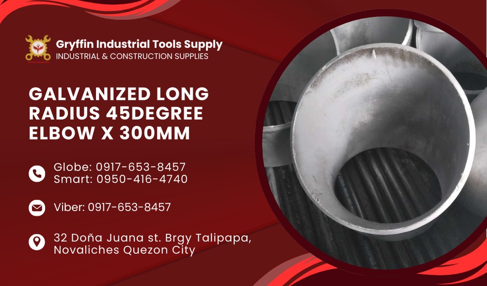 GALVANIZED LONG RADIUS 45DEGREE ELBOW X300MM, Commercial & Industrial ...