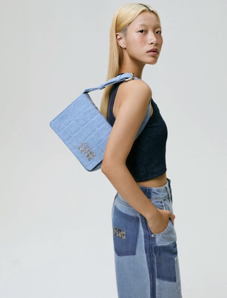 Gentlewoman Denim Faded Shoulder Bag, Women's Fashion, Bags & Wallets ...