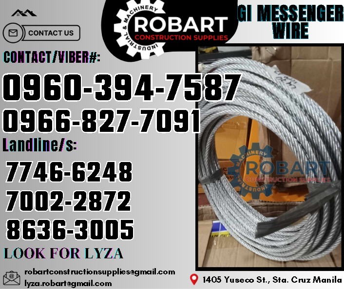 GI Messenger Wire, Commercial & Industrial, Construction Tools ...