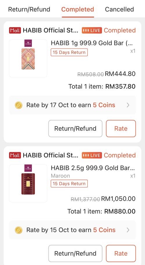 HABIB GOLD BAR EMAS 999.9, Luxury, Accessories on Carousell