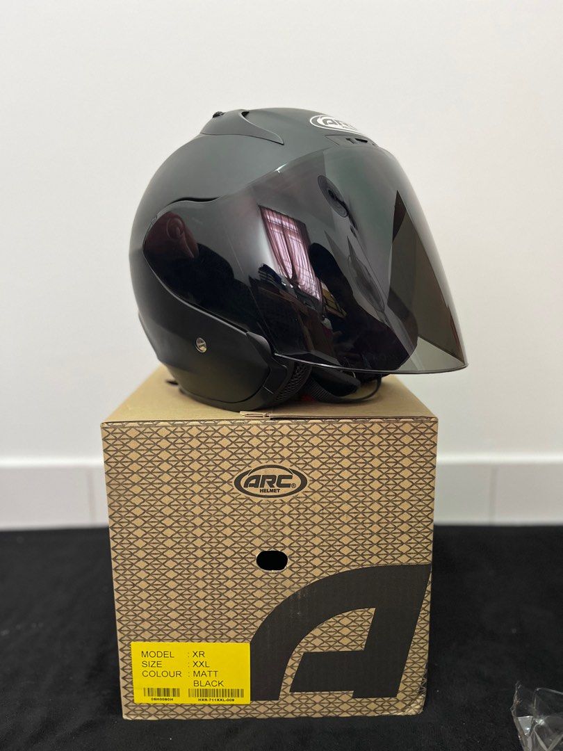 Helmet ARC XR Matte Black, Motorbikes on Carousell
