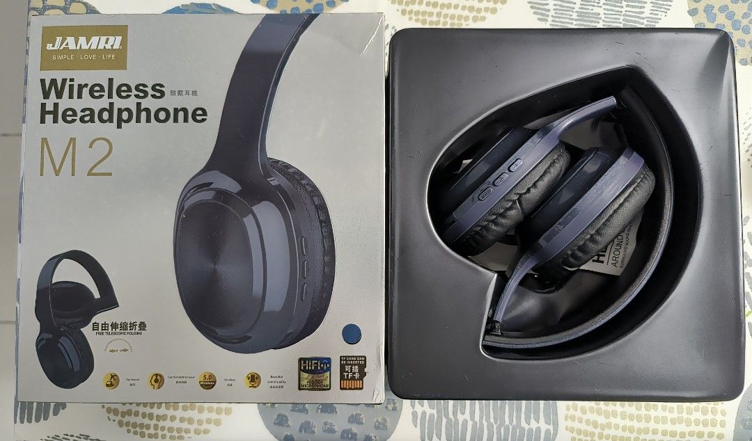 Jamri Wireless Headphones M2, Audio, Headphones & Headsets on Carousell